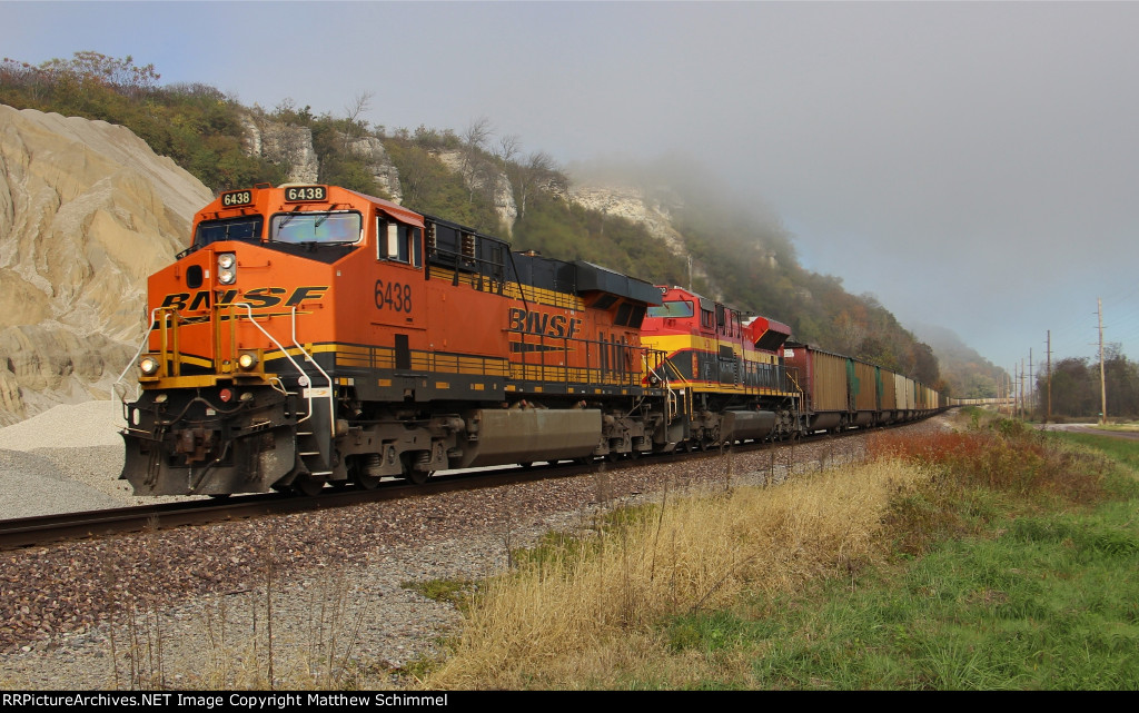 BNSF & KCS Power In The Fog